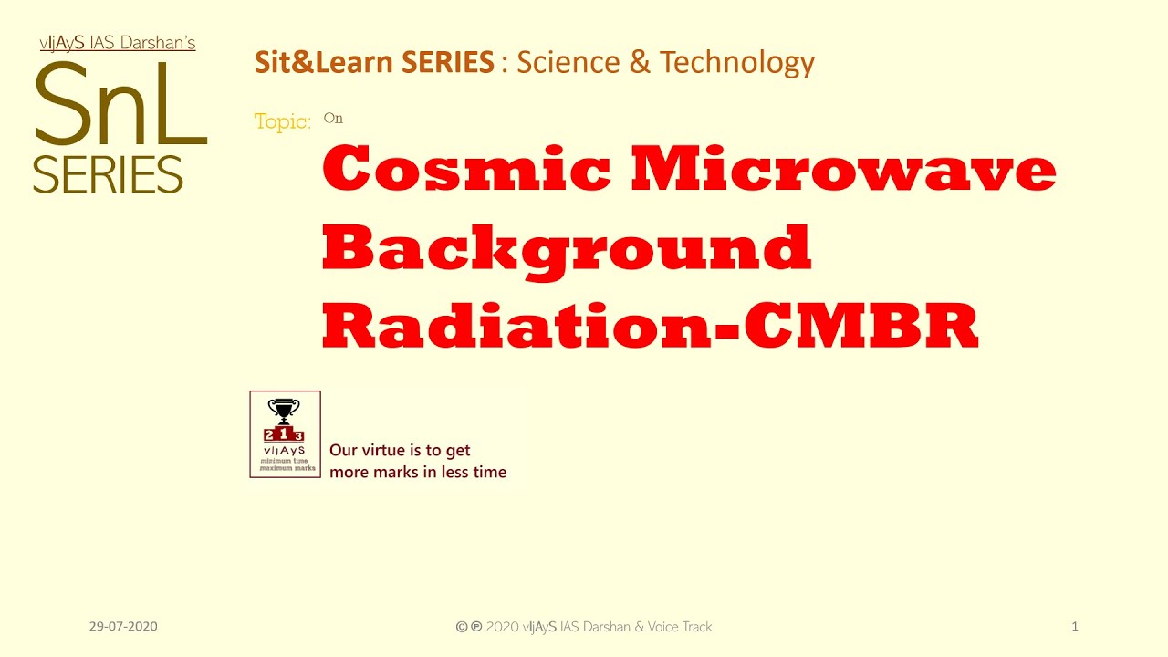 Cosmic Microwave Background Radiation-CMBR || Science & Tech || vIjAyS ...
