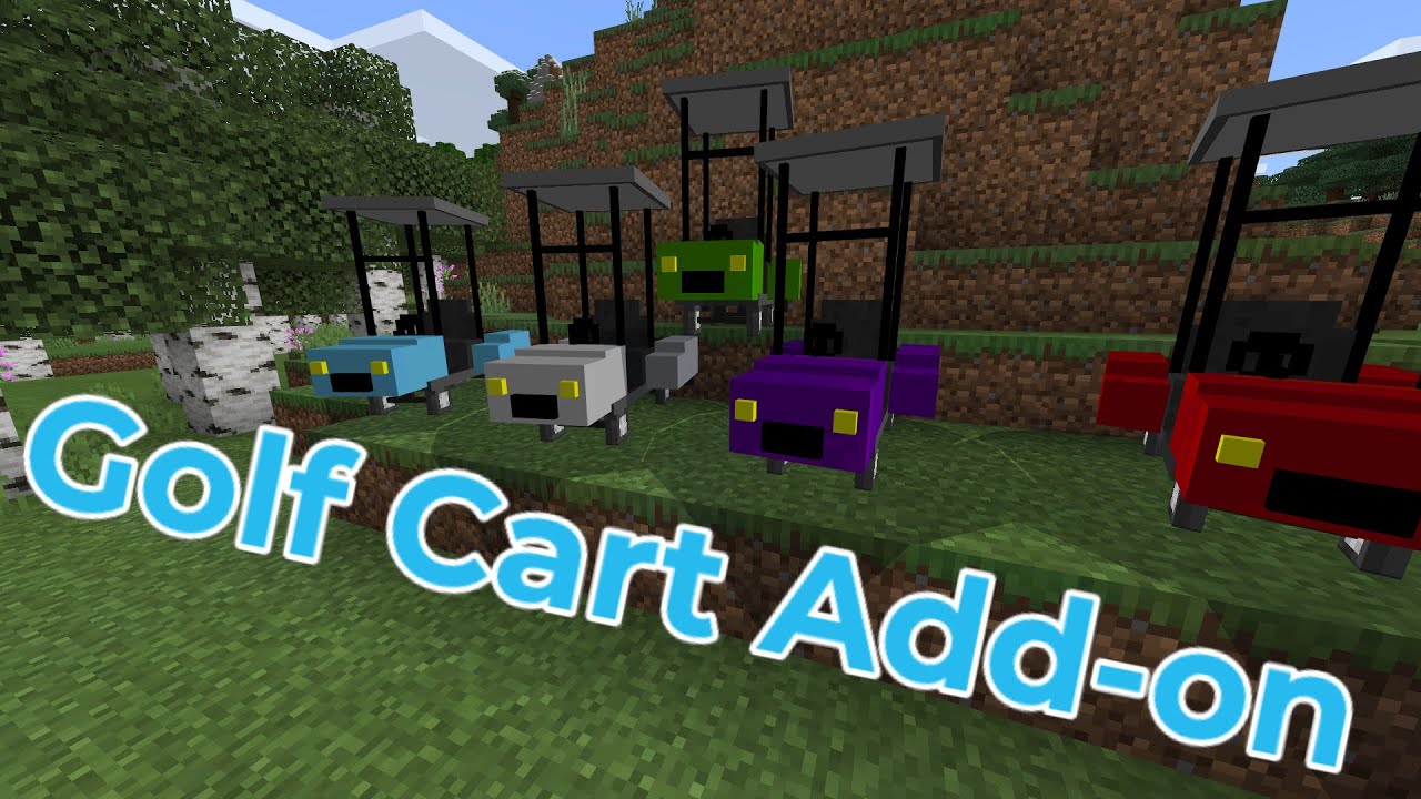 Golf Cart Add-on minecraft bedrock edition - YouTube