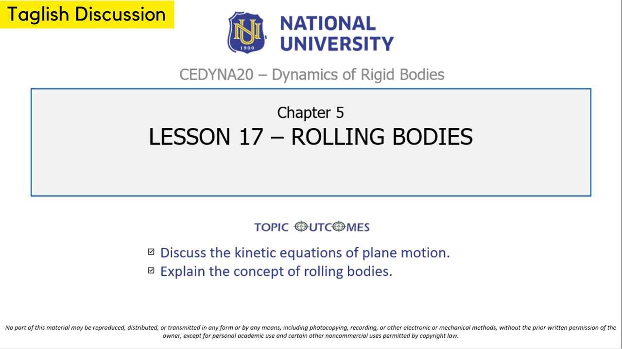 Dynamics of Rigid Bodies - Rolling Bodies - YouTube