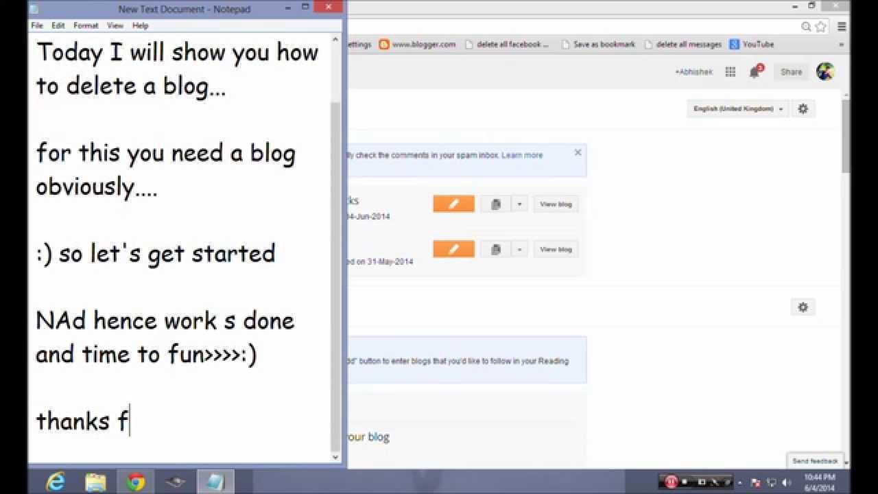 How to delete a blog - Delete a blog permanently [2014] - YouTube