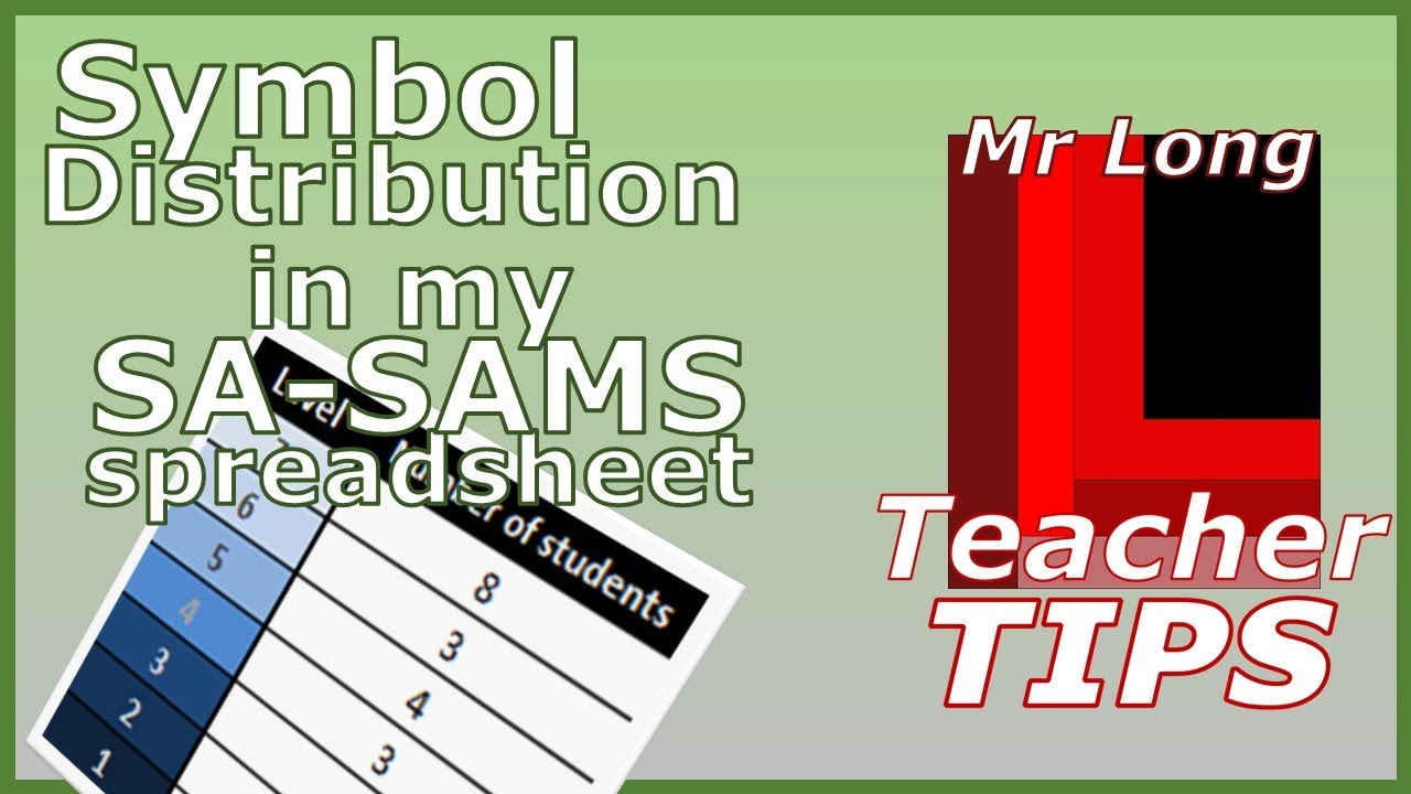 Symbol Distribution in my SA SAMS spreadsheet - YouTube