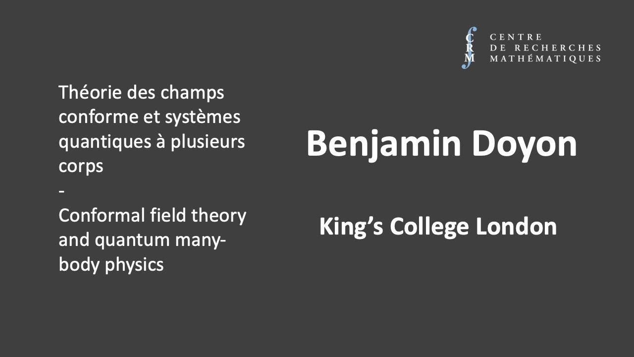 Benjamin Doyon: Non-equilibrium steady states and fluctuations in ...