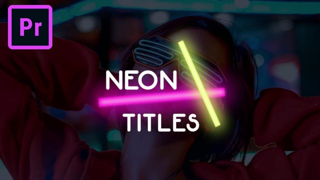 FREE Neon Light Titles Template MOGRT for Adobe Premiere Pro - YouTube