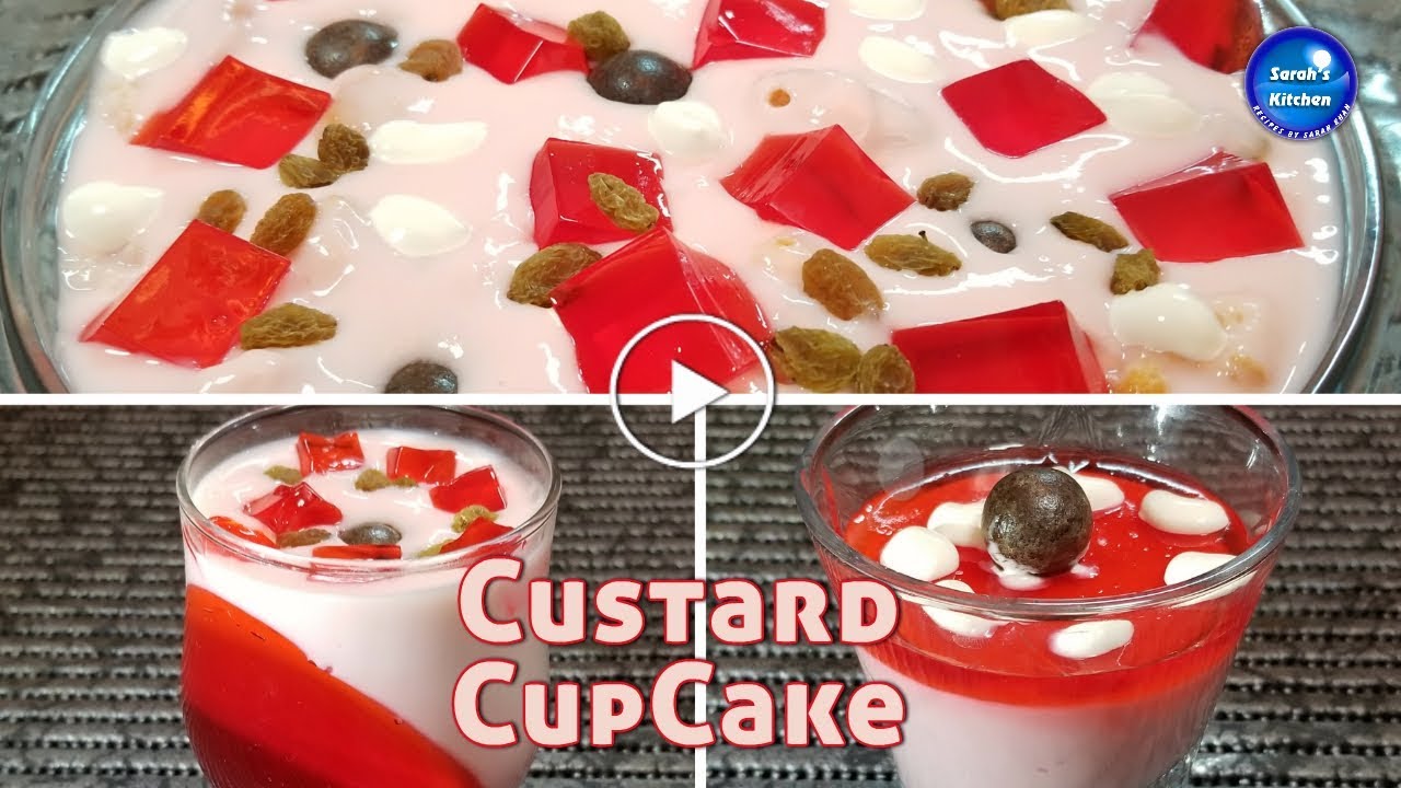 Custard CupCake | How To Make Custard CupCake Recipe By Sarah Khan ...