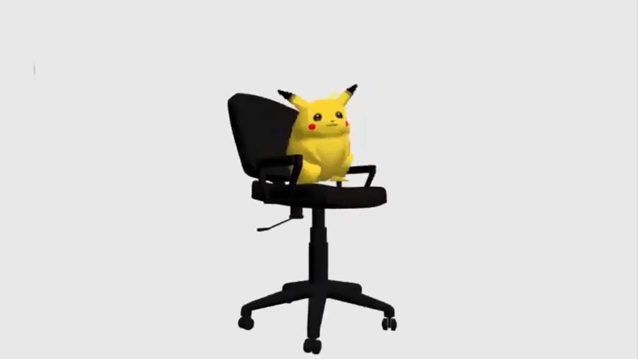 Spinny Chair Pikachu Meets Rick Astley - YouTube