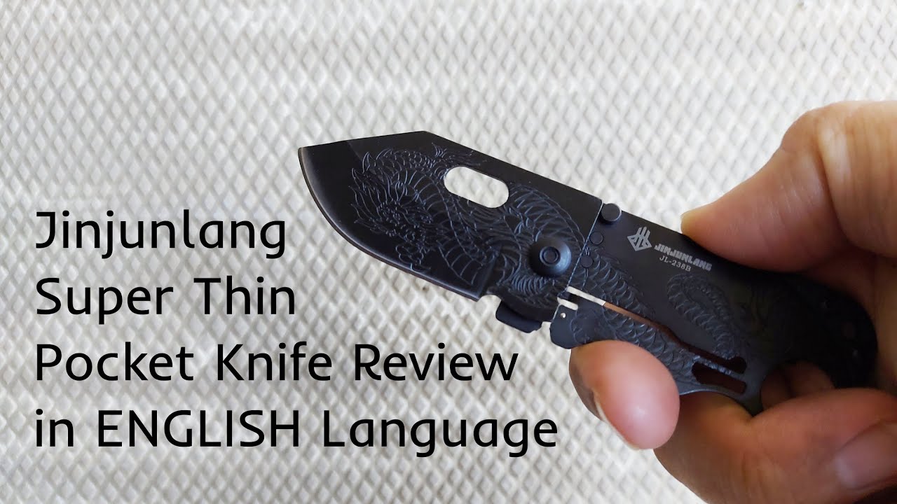 Quick Review of Jinjunlang Super Thin Folding Knife in ENGLISH Language ...