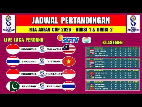 Jadwal Lengkap FIFA ASEAN Cup 2026 Live SCTV ~ INDONESIA vs MALAYSIA ~ THAILAND vs VIETNAM