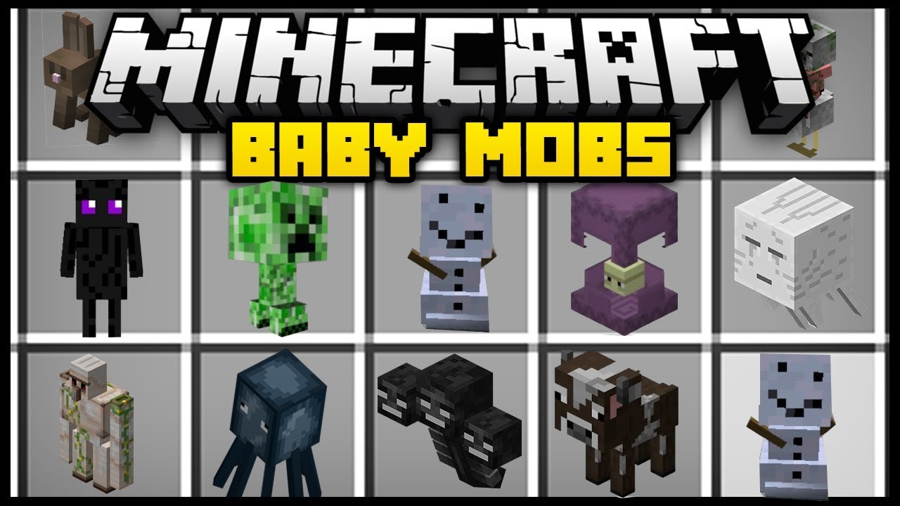 Minecraft BABY MOBS MOD (Mod Showcase) - YouTube