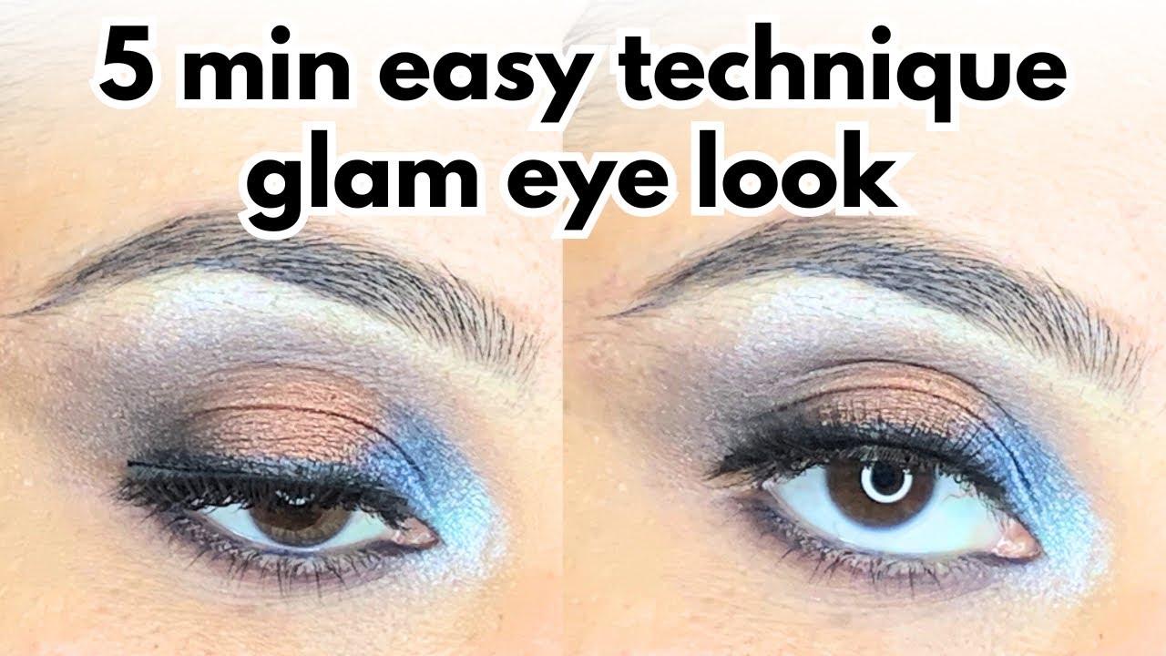 5 minute easy technique eye look| beginners step by step eye makeup ...