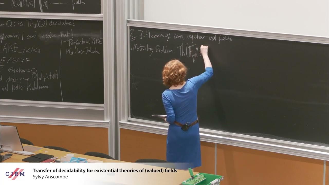 Sylvy Anscombe : Transfer of decidability for existential theories of (valued) fields - YouTube