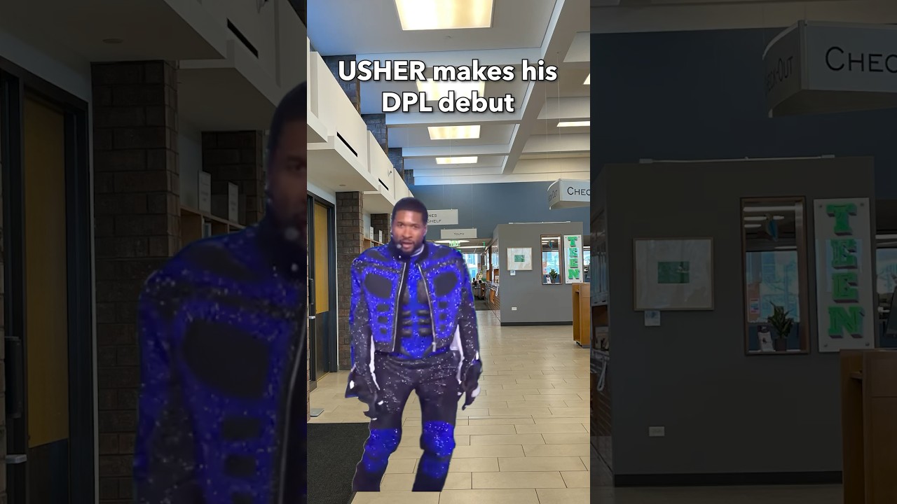 USHER Halftime Show Public Library Meme - YouTube