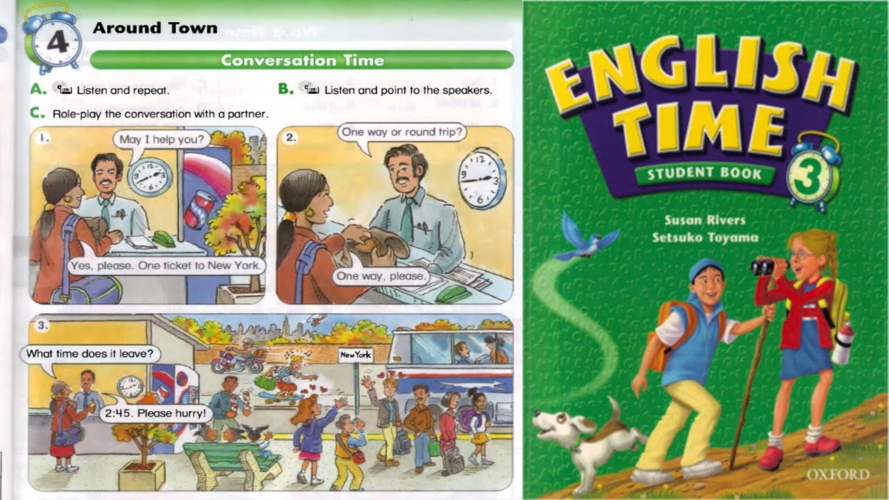 English Time 3 Unit 4 Around Town | English Conversation | English ...