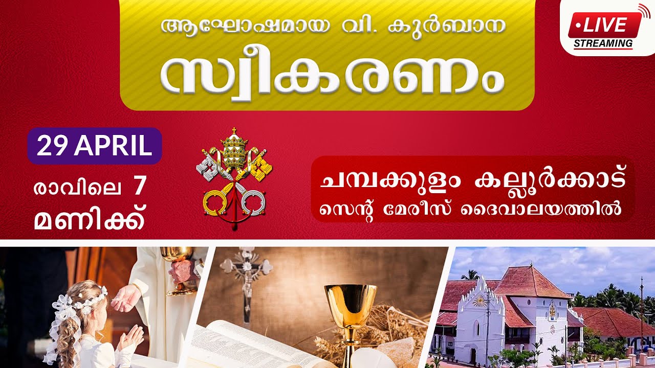 29 April 2023 - KALLOORKAD BASILICA LIVE - ആഘോഷമായ വി. കുർബാന സ്വീകരണം ...