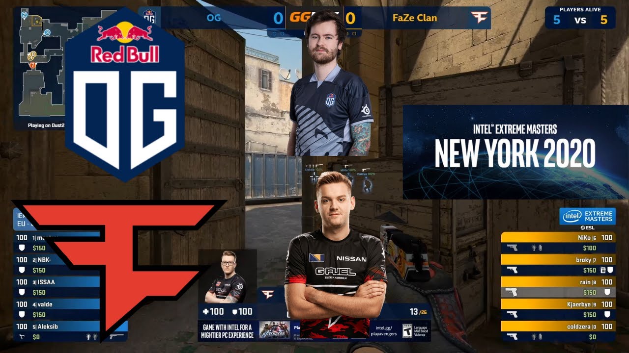 OG vs FaZe Clan - DUST2 MAP1 - IEM New York 2020 - YouTube