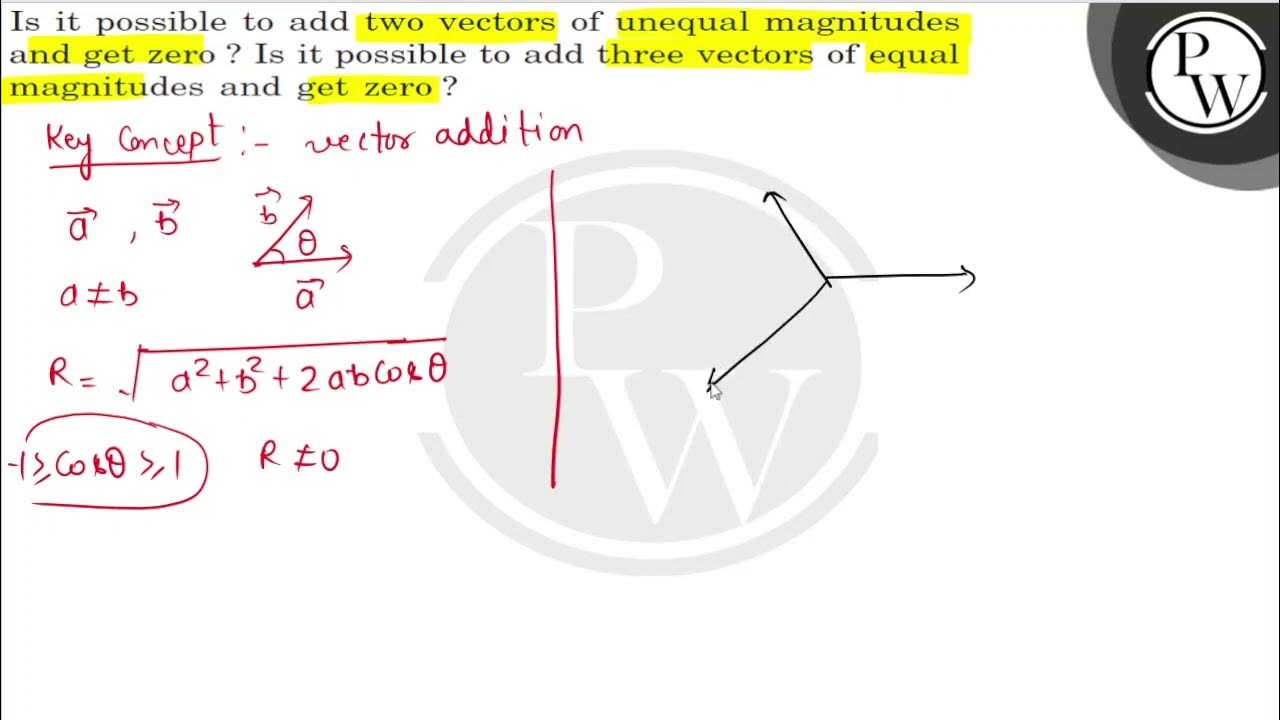 Is It Possible To Add Two Vectors Of Unequal Magnitudes And Get Zero is-it-possible-to-add-two-vectors-of-unequal-magnitudes-and-get-zero