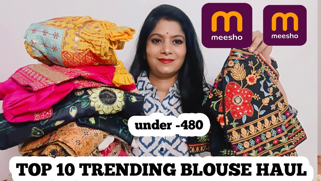 Top 10 Trending Meesho ReadyMade Blouse Haul | 💗Meesho 💗blouse haul Rs ...