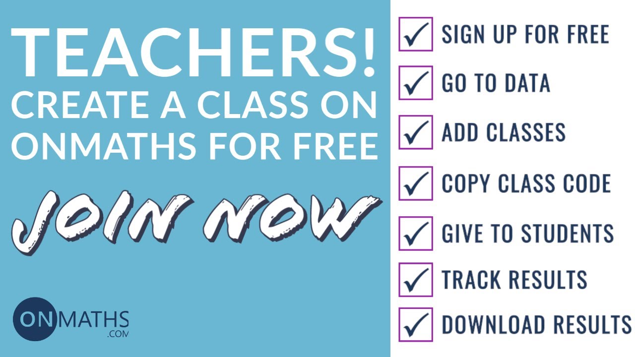 Free Maths Homework Setting And Marking For Teachers - Onmaths - YouTube