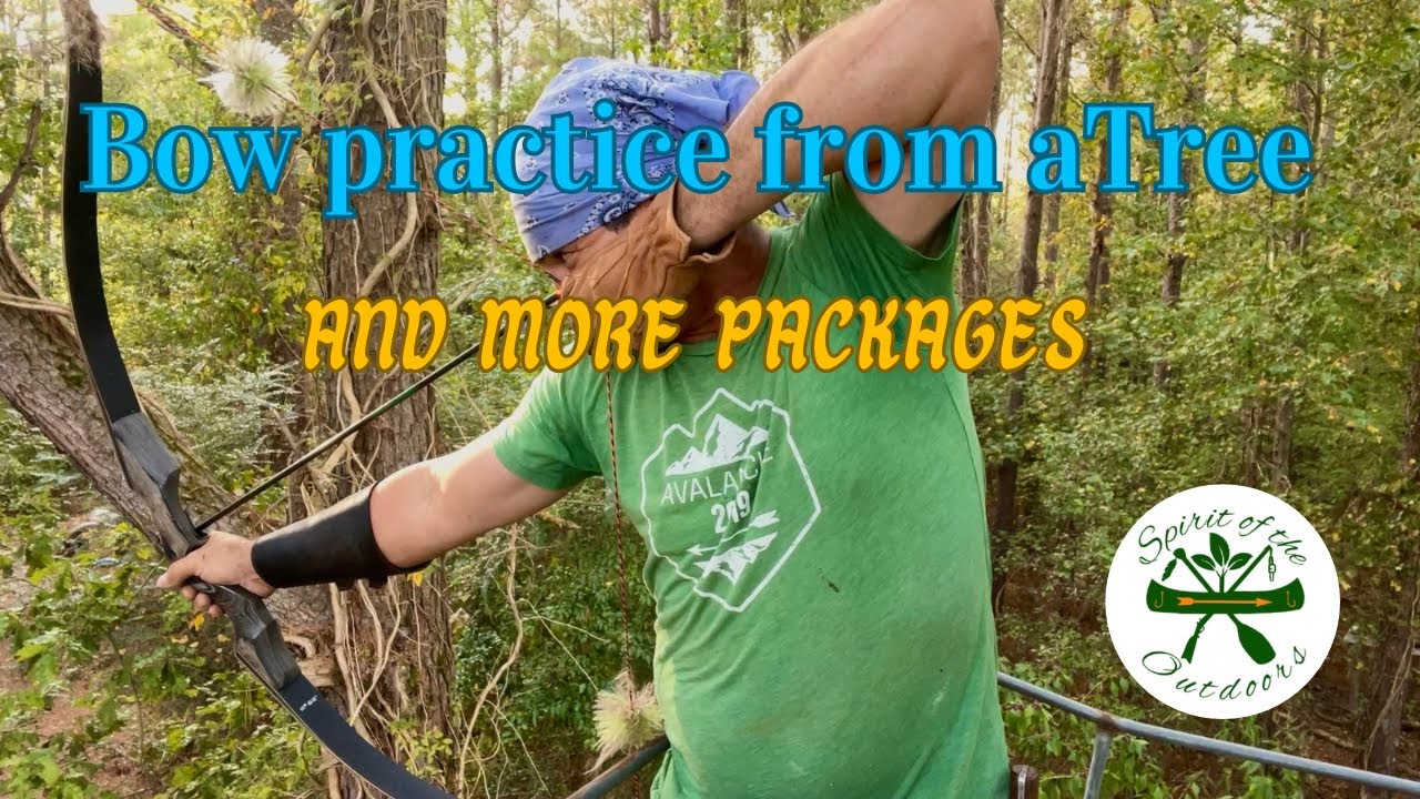 Bow Practice from a Tree and more packages - YouTube