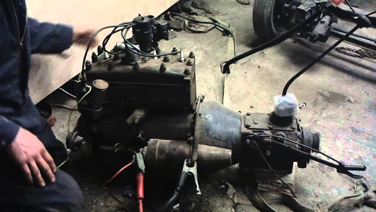 1936 Hillman Sidevalve engine start and run - YouTube