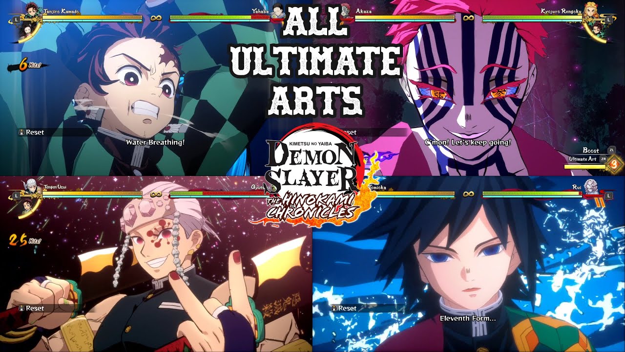 All Ultimate Arts - Demon Slayer: Kimetsu no Yaiba - The Hinokami Chronicles - YouTube