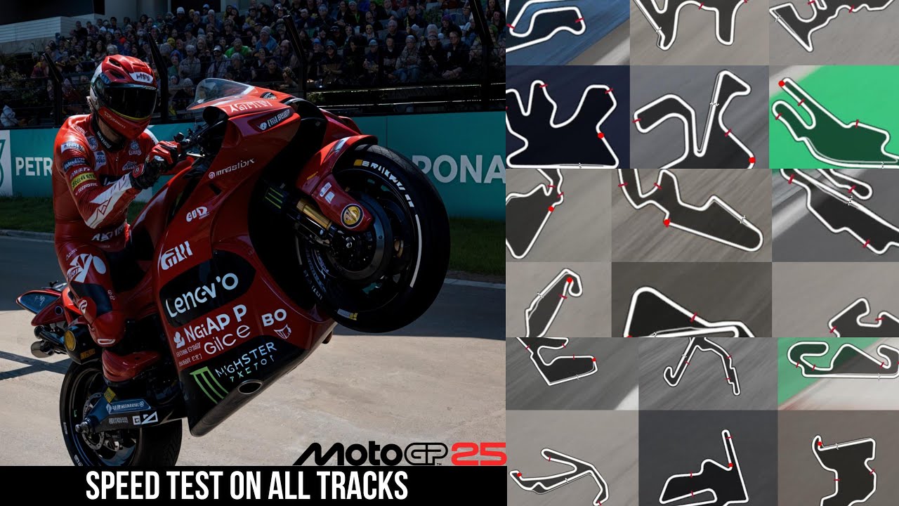 MOTOGP BIKE TOP SPEED TEST ON ALL GP CIRCUITS | WHICH IS THE FASTEST ON ...