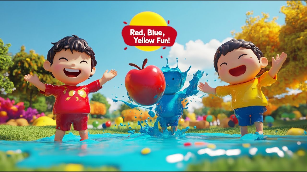 Red, Blue, Yellow Fun! Can Kids Paint the Rainbow? Song! - YouTube