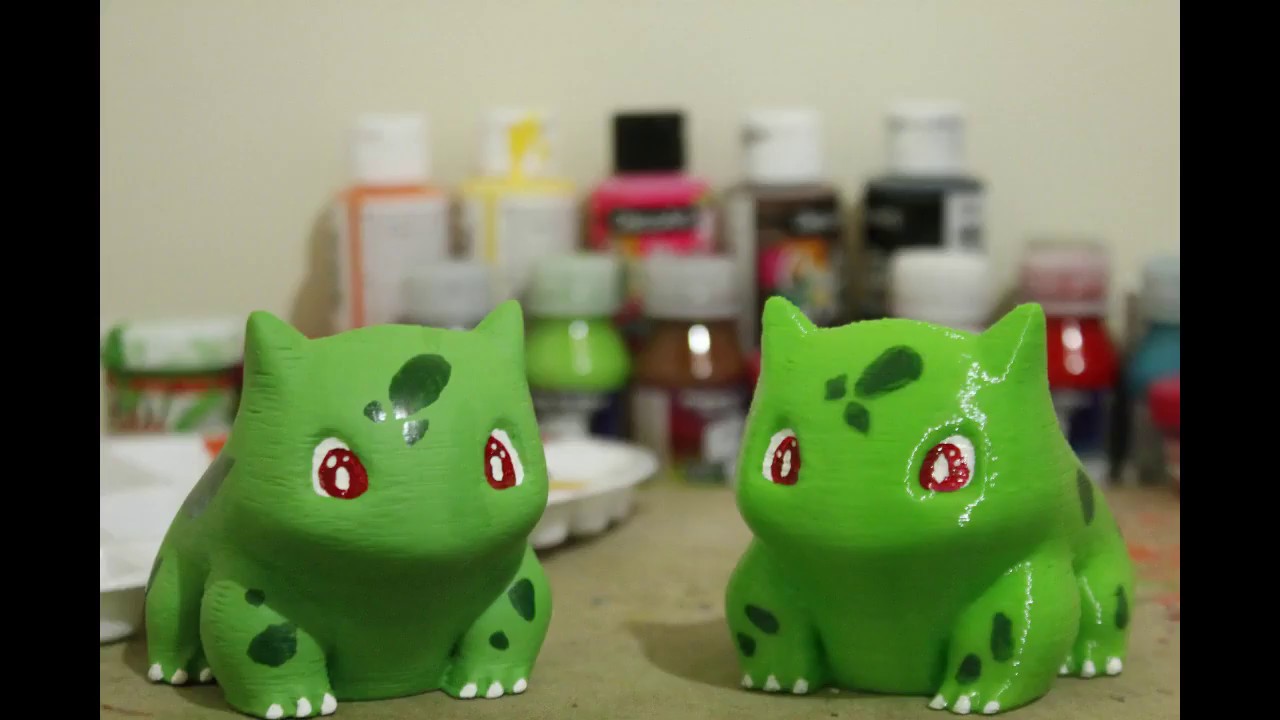 Pintando maceta / matera Bulbasaur impresa en 3d (critical_hit_3d ...