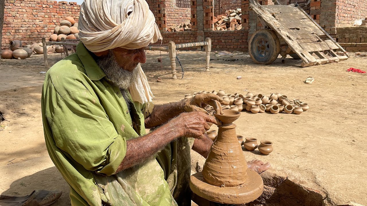 Ancient Pottery Art Pottery Making of Pottery in a Small Village in ...