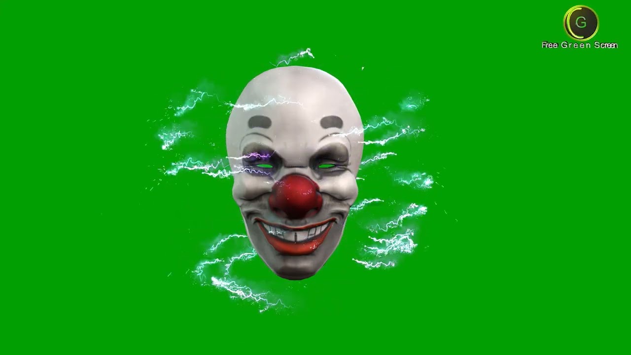 Clown Mask Effect Green Screen HD - YouTube