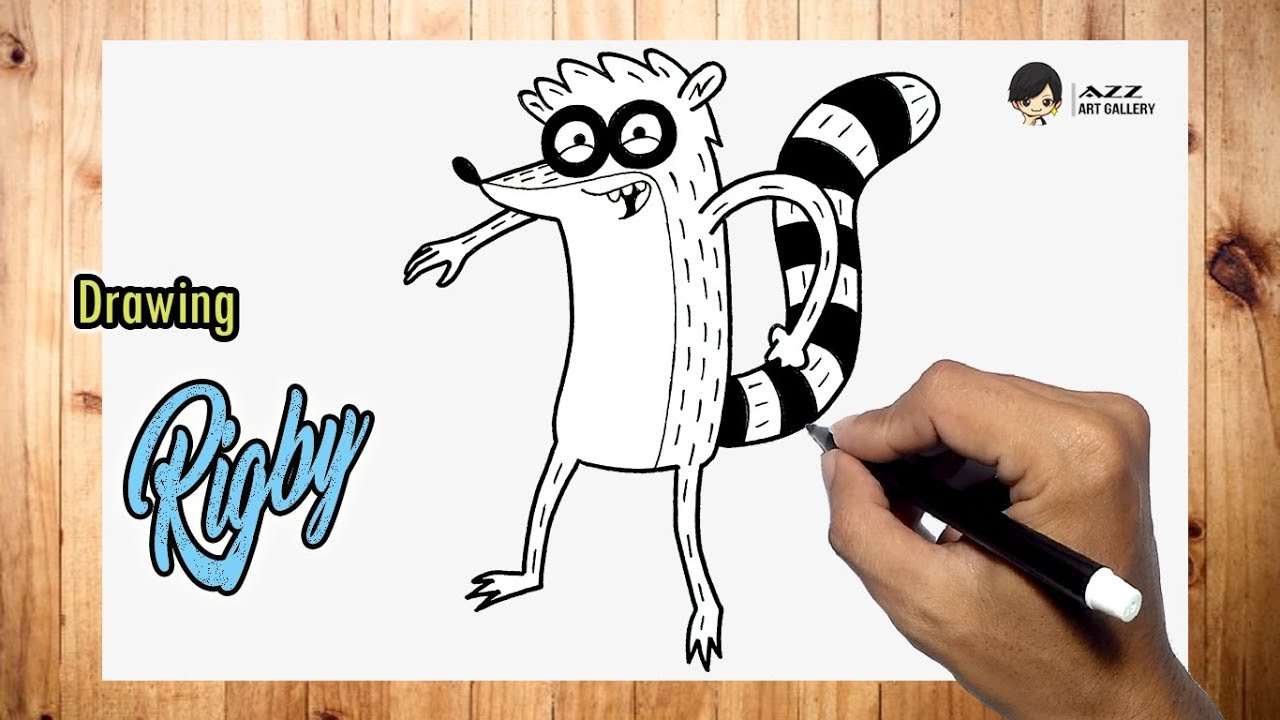 Drawing Rigby from Regular Show - YouTube