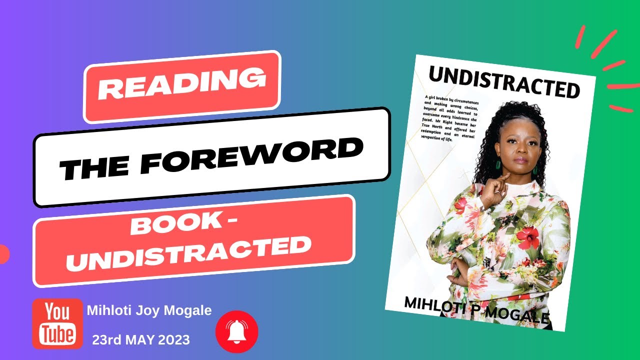 READING THE FOREWORD BY MY SON NJ MOGALE - BOOK : UNDISTRACTED - YouTube