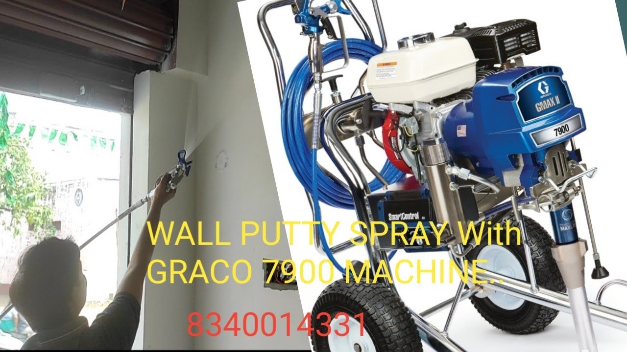 Graco 7900 putty Machine spray 550 sft room complete in 5 minutes ...