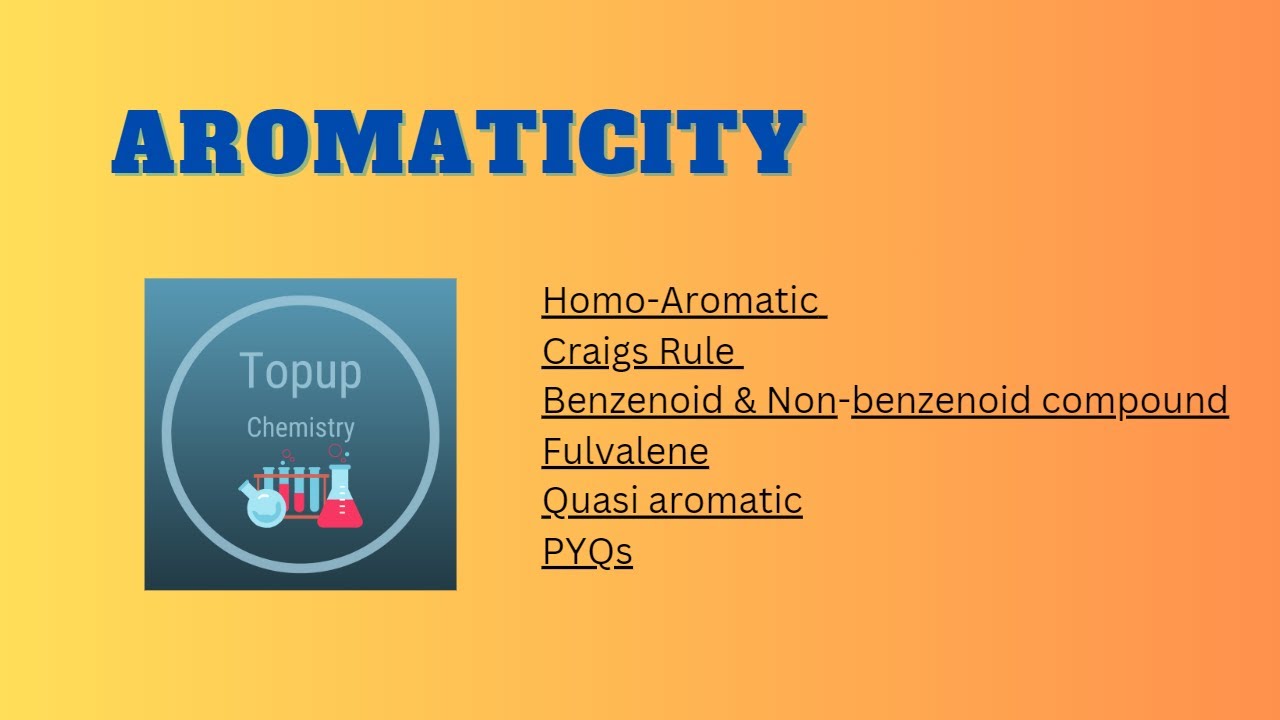Aromaticity | Organic chemistry Class- 2| Homoaromatic, Craigs rule ...