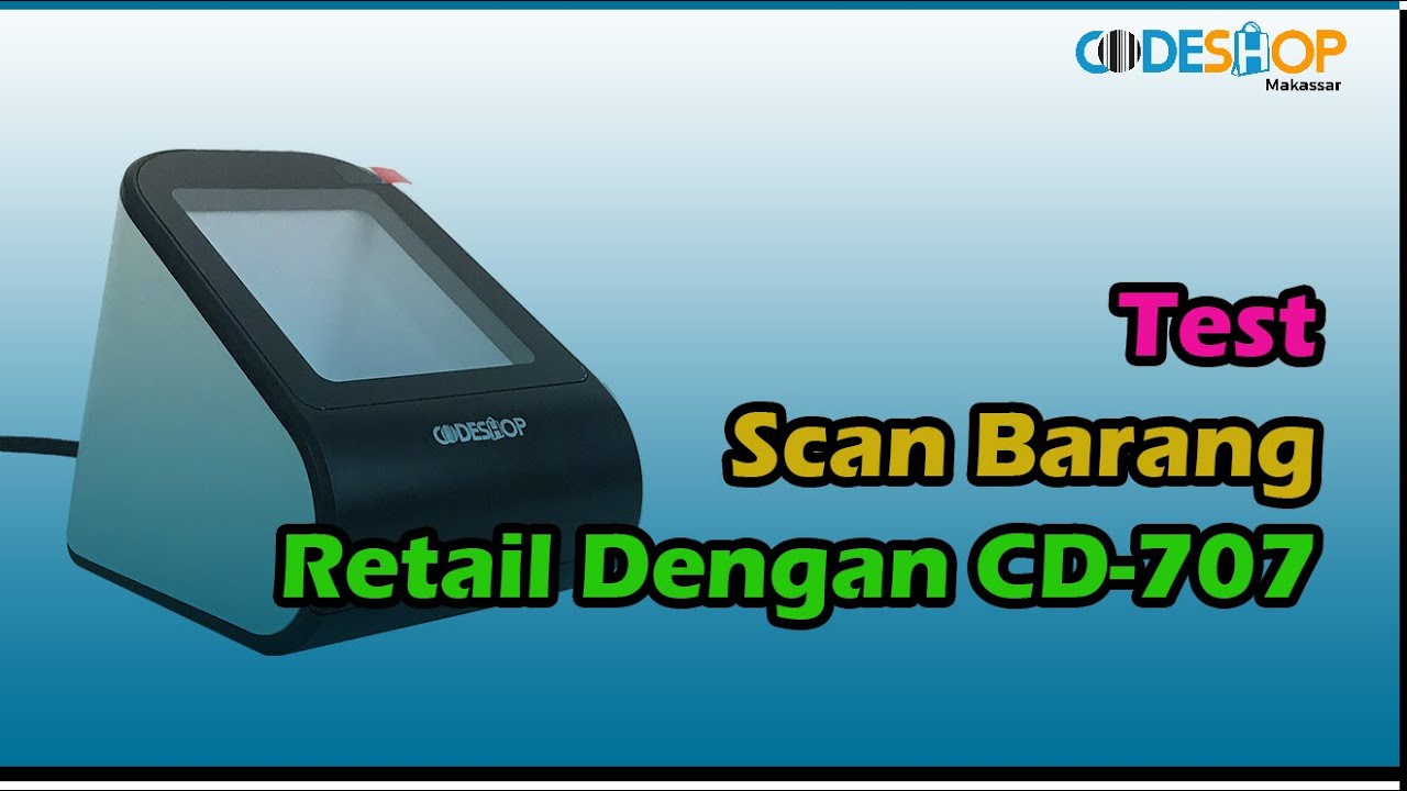 Test Scan Barang Retail Dengan CD-707 - YouTube