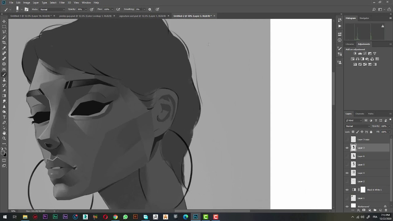 fast Painting with a hard edge style - YouTube