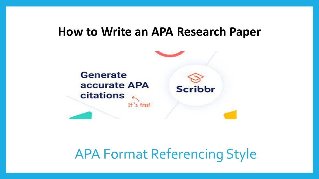 How to Write an APA Research Paper - YouTube