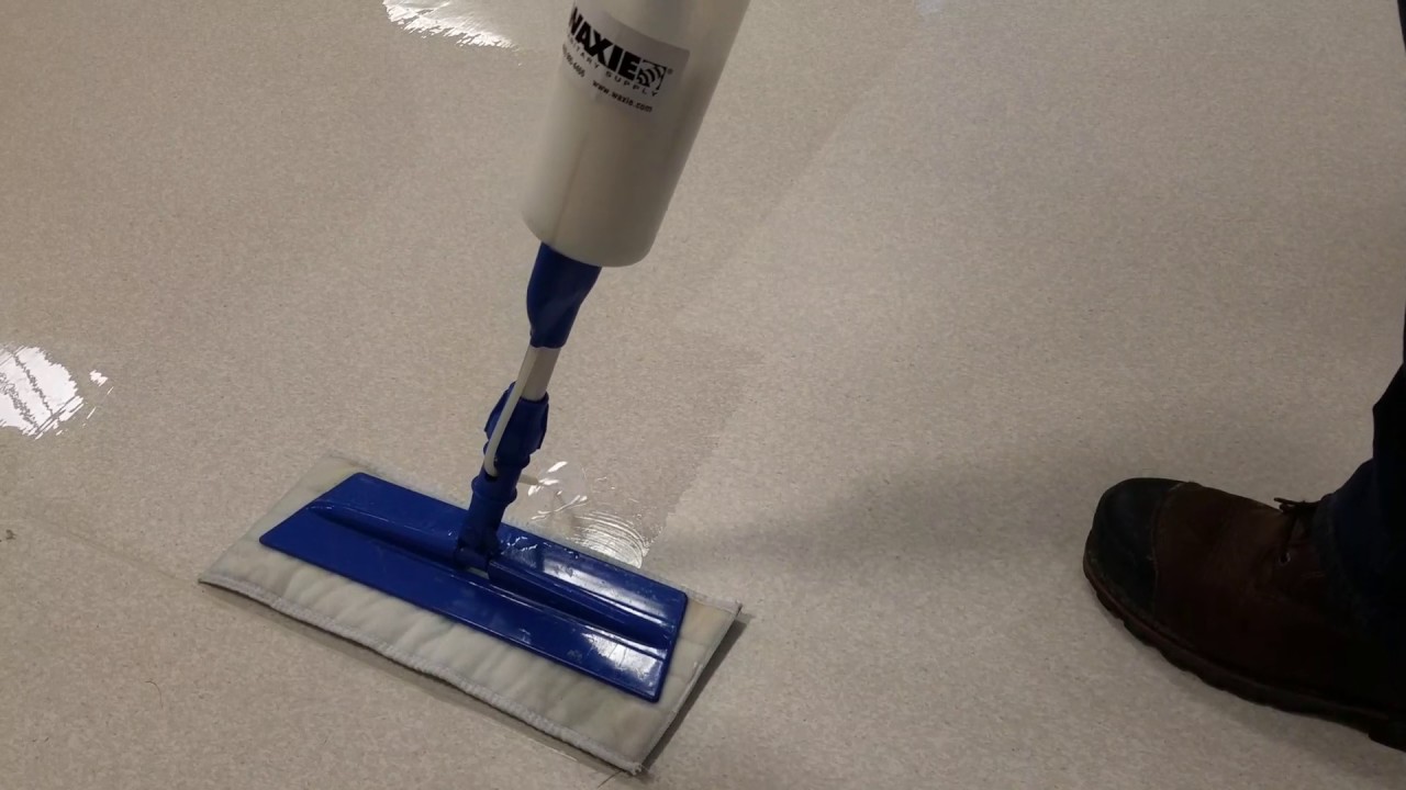 WAXIE demo applying Diamond Guard TZ with a fast glide in sheet vinyl ...