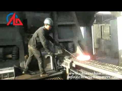 welding neck flange forged by 200KJ CNC hydraulic forging hammer - YouTube