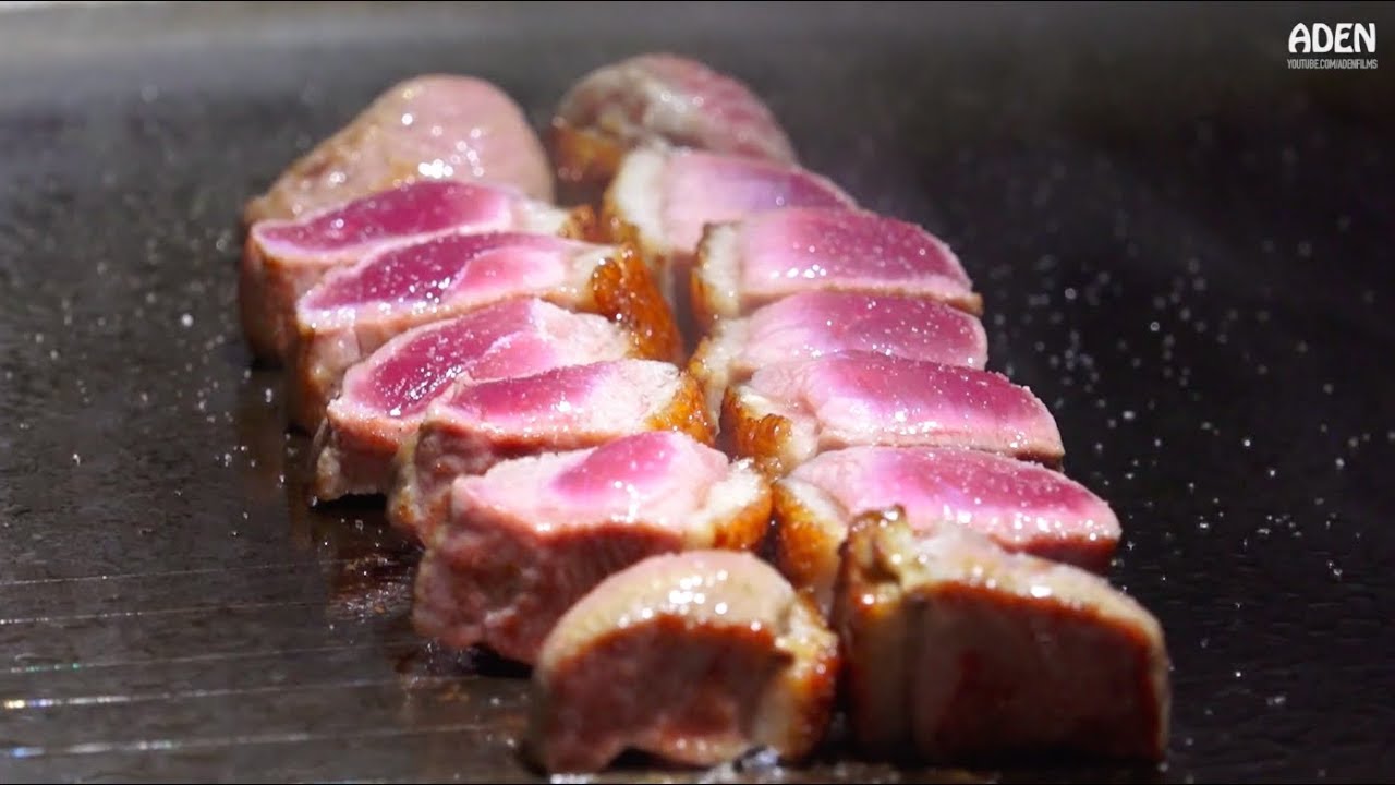 Duck & Seafood Teppanyaki in Taipei - Taiwan Gourmet Food - YouTube