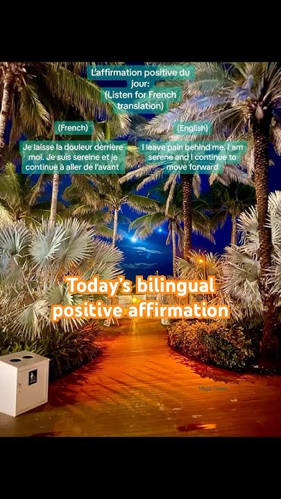 French and English positive affirmation #bilingual #frenchwithmagali # ...