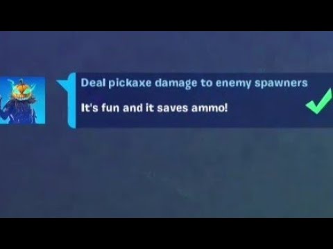 Fortnite Quest - Deal pickaxe damage to enemy spawners - Chapter 2 ...
