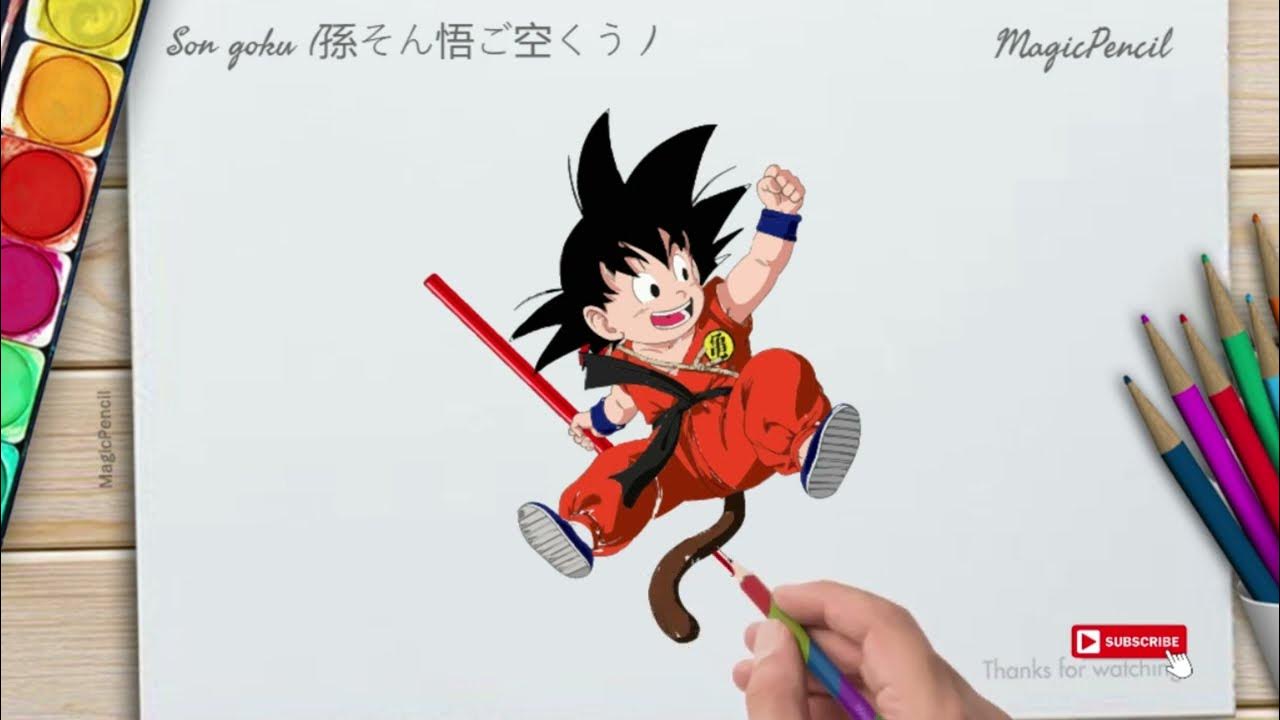How to draw Son Goku - YouTube
