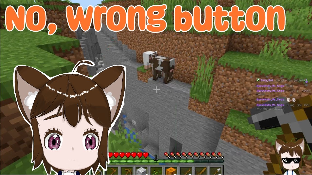 Zuzu ends up pressing the wrong button in Minecraft. - YouTube