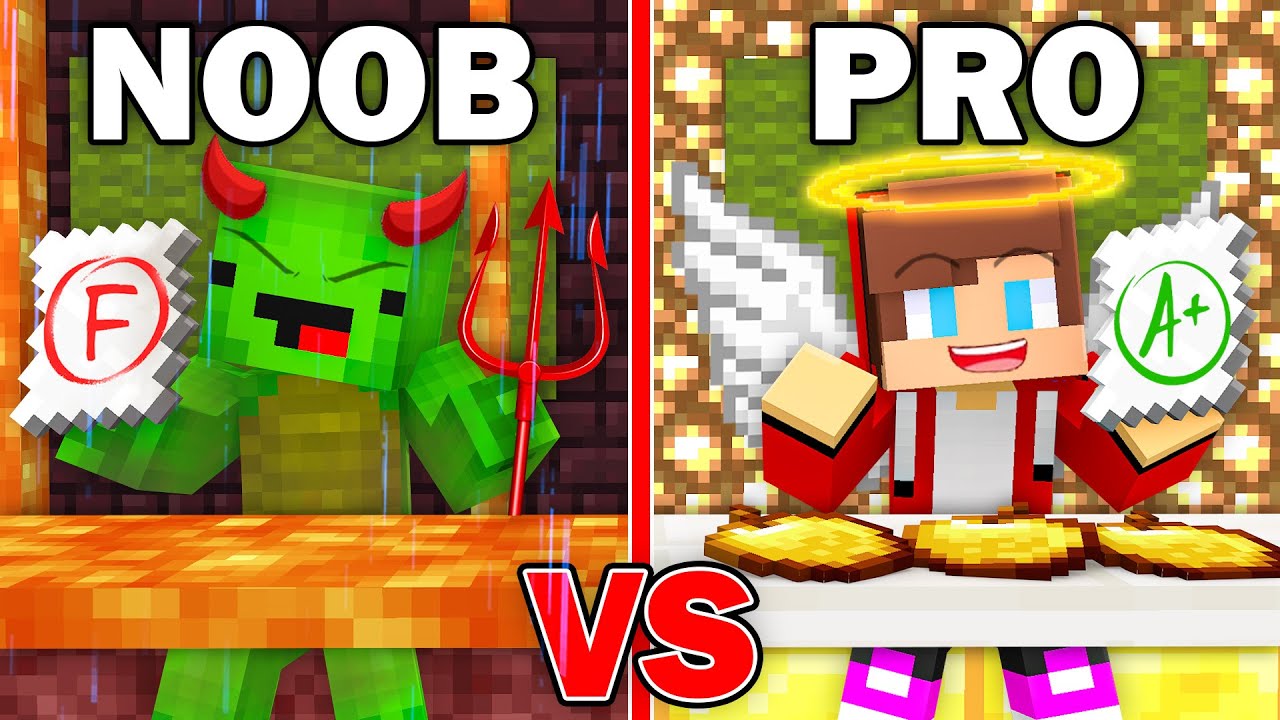 Demon Mikey vs Angel JJ : NOOB vs PRO Student in Minecraft (Maizen ...