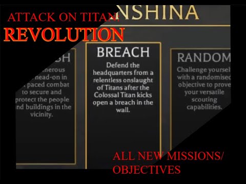 Attack On Titan: Revolution - All new Missions/Objectives - YouTube