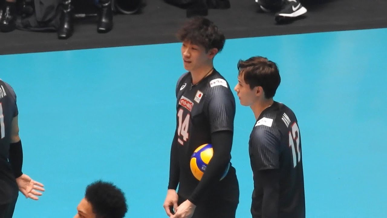【4K】 FIVB パリ五輪予選 ワールドカップバレー2023 2023年10月8日 日本 VS アメリカ戦前の練習 石川祐希選手と高橋藍選手 ...