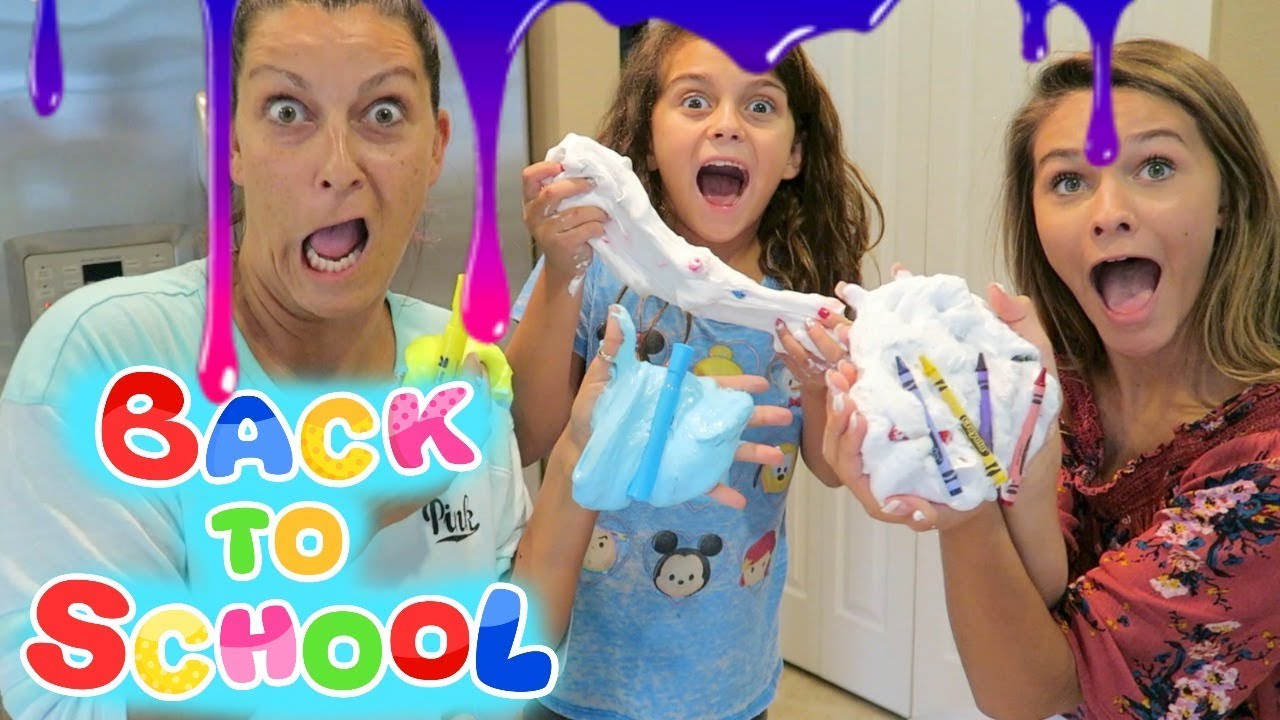 BACK TO SCHOOL SUPPLIES SLIME! | FLUFFY, JIGGLY, ERASER, HIGHLIGHTER ...
