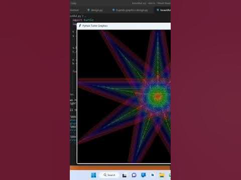 Beautiful Design in Python Graphics😍😍 | Python Tutorial #shorts #viral #shortsvideo - YouTube