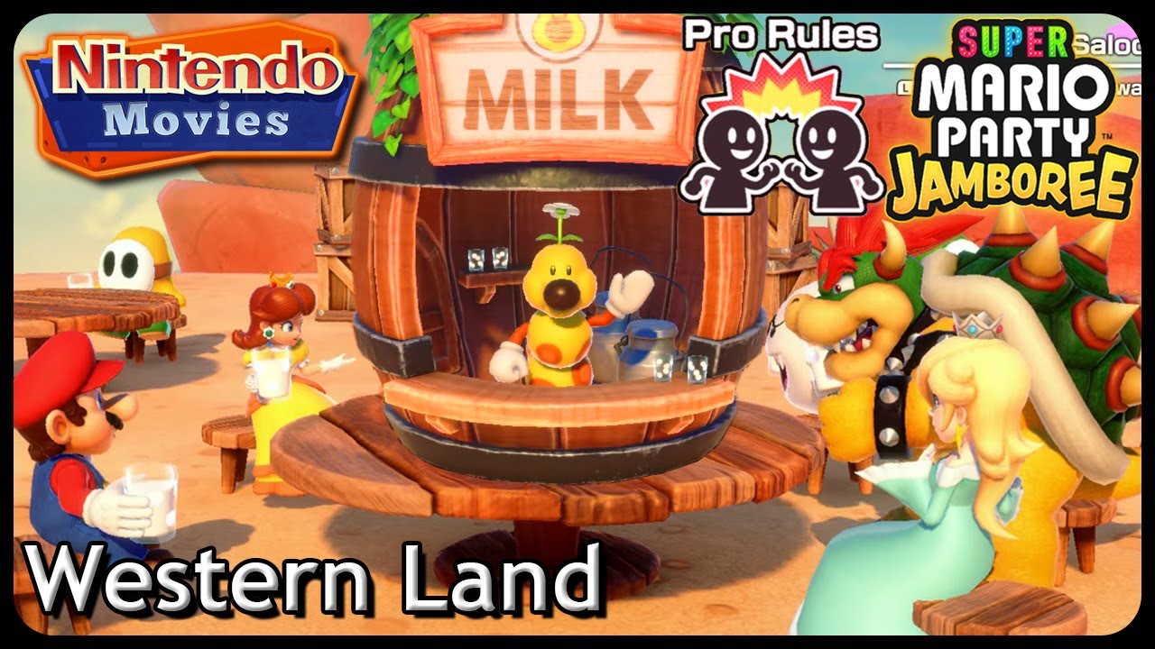 Super Mario Party Jamboree - Western Land (Pro Rules, 4P: Mario, Boo ...