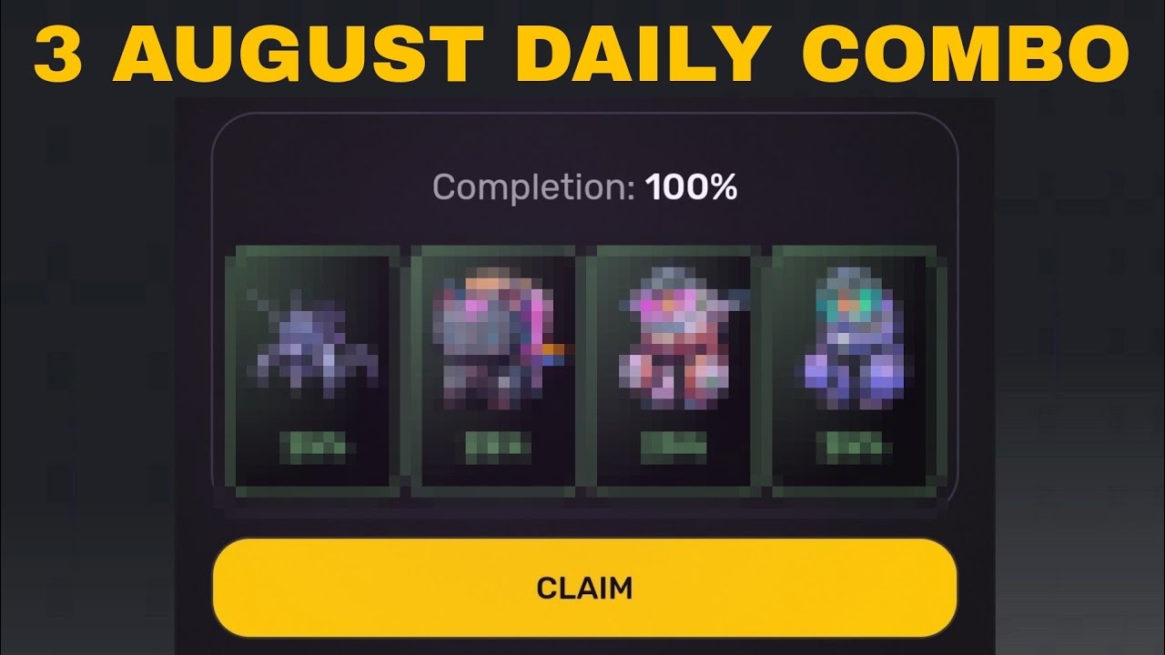 PIXEL TAP BY PIXELVERSE DAILY COMBO CARDS 3 AUGUST 2024 - YouTube